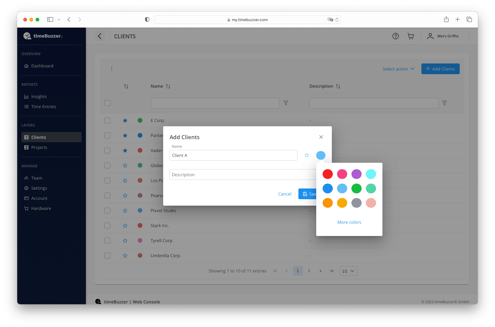 Create and manage tiles | timeBuzzer Help